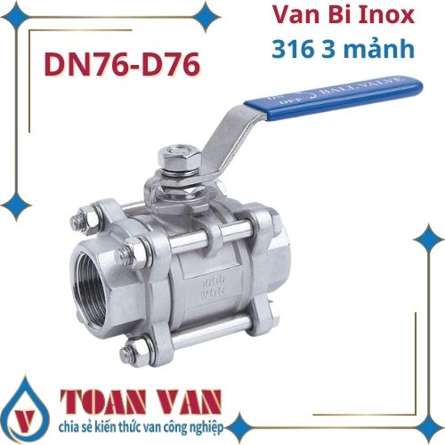 van bi dn76, d76 phi 76, đồng, inox, gang, nhựa pvc - Bảng giá 2024